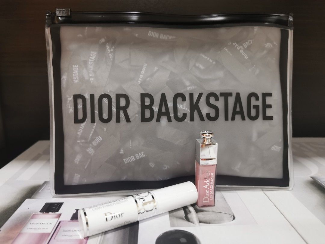 DlOR Backstage Pouch with Diorshow Maximiser 3D mascara 4ml and lip ...