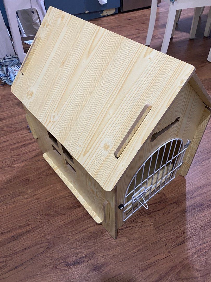 Dog Cage Wooden Aesthetic, Pet Supplies, Homes & Other Pet Accessories ...