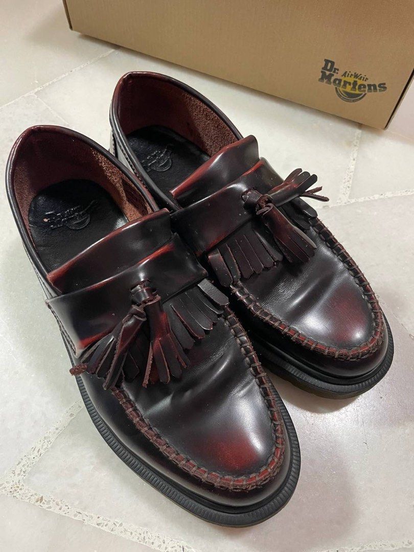 Dr Martens Adrian Cherry Red Rouge Loafers, Women's Fashion, Footwear ...