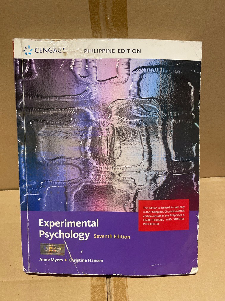Experimental Psychology seventh edition second hand myers and hansen ...