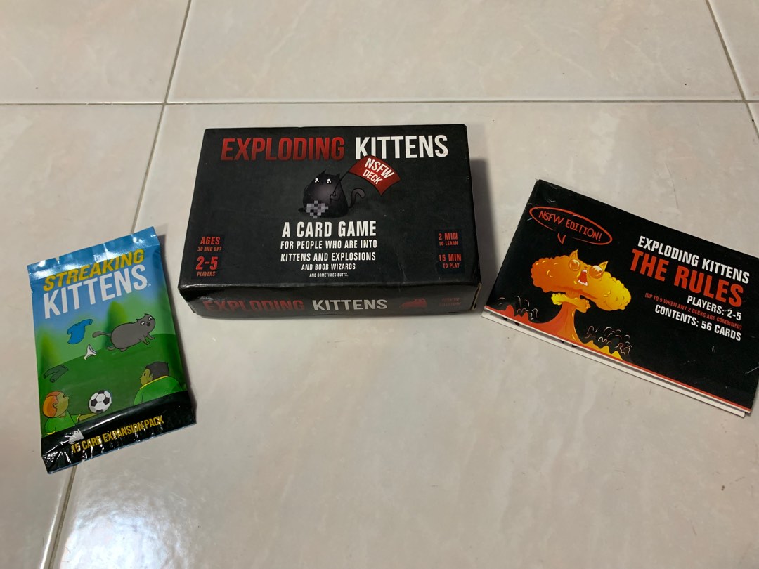 [Free shipping] Exploding kittens NSFW Deck, Hobbies & Toys, Toys ...