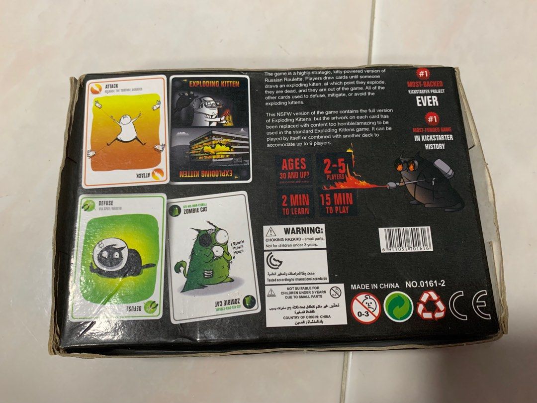 [Free shipping] Exploding kittens NSFW Deck, Hobbies & Toys, Toys ...