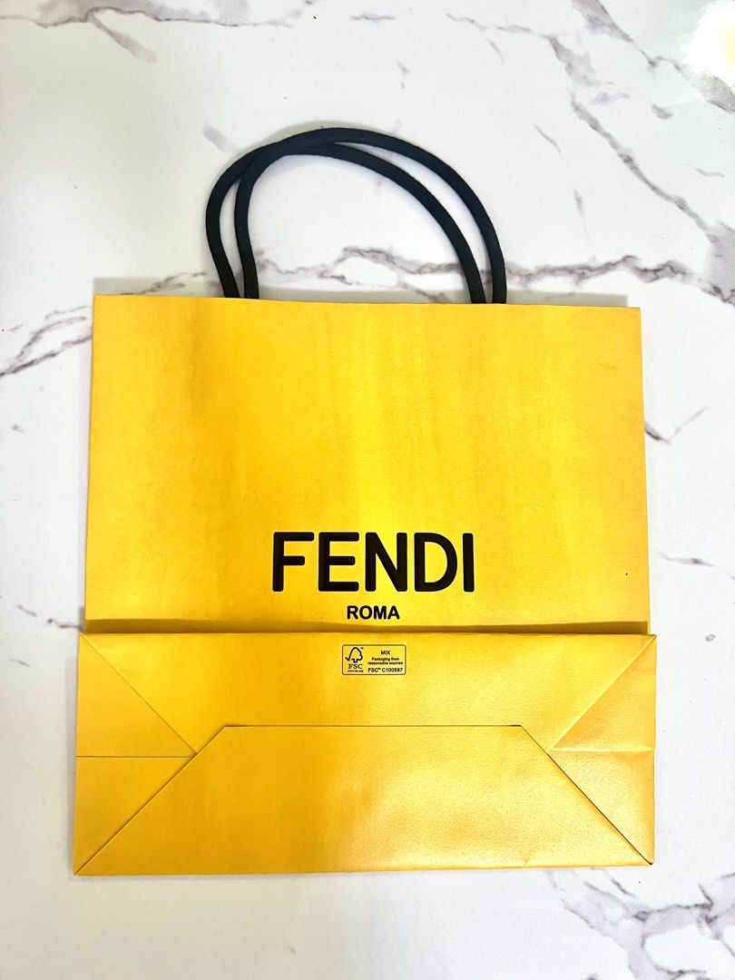 Fendi mid-sized Paper Bag, Luxury, Bags & Wallets on Carousell