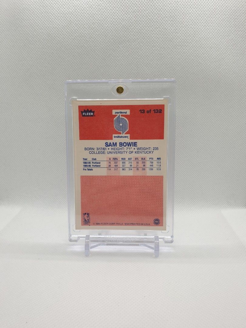 Fleer 1984 Sam Bowie nba card, Hobbies & Toys, Toys & Games on Carousell