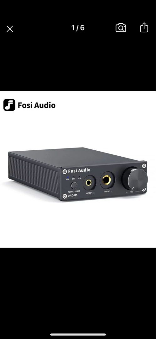 Fosi Audio Q5 DAC Converter USB Digital-to-Analog Adapter ESS9018K2M ...