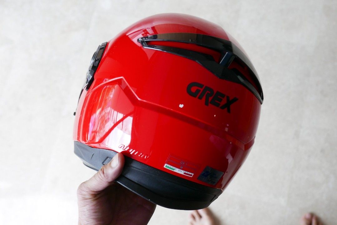 Nolan Grex 9.1 Helmet Red, Motorcycles, Motorcycle Apparel on Carousell