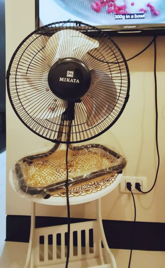 High Speed Electric Fan with white mini table, Furniture & Home Living ...