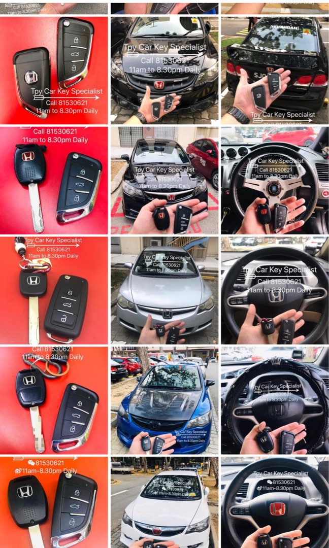 Honda Remote Key Duplication , Car Accessories, Accessories on Carousell