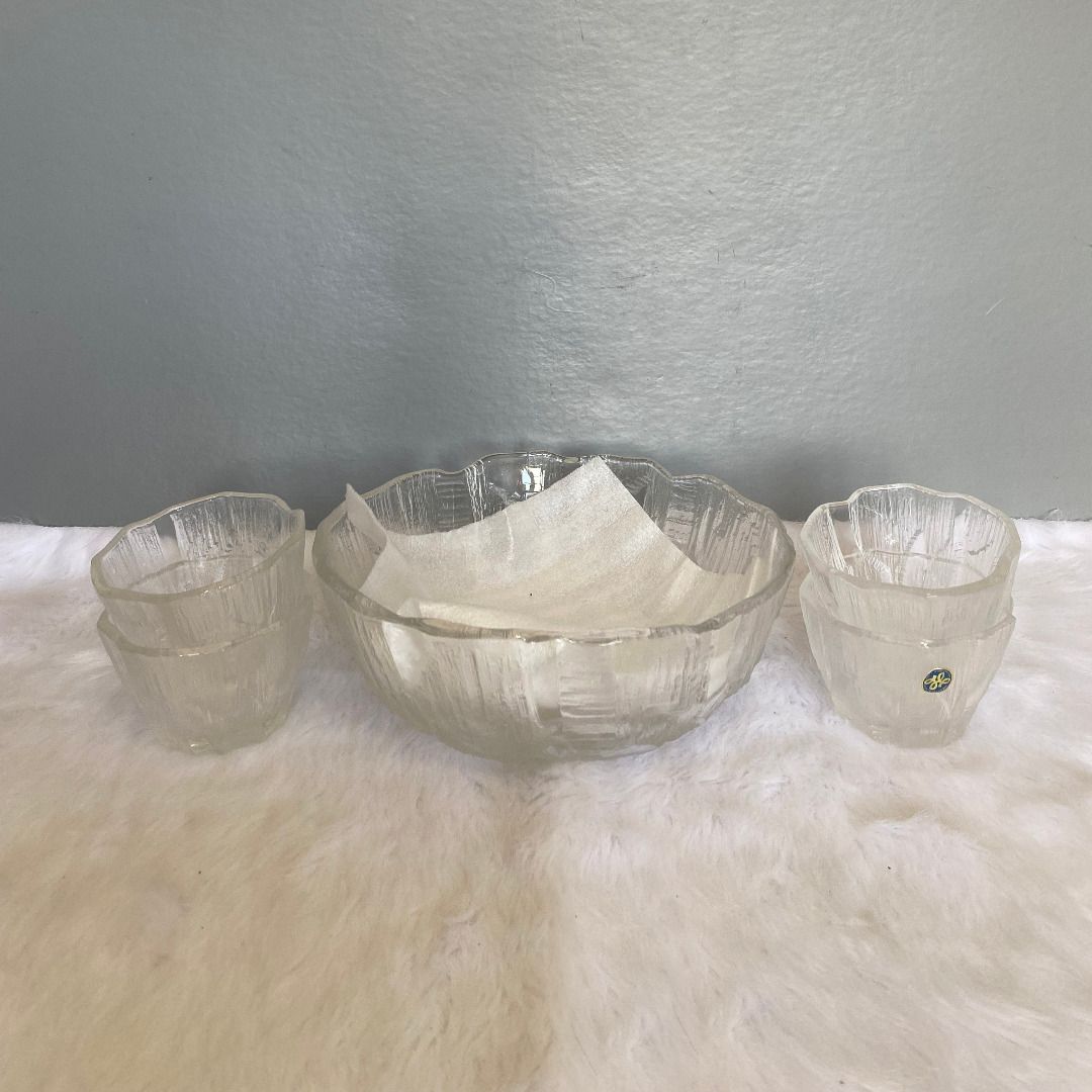 Hoya Crystal Glass Bowl Set, Furniture & Home Living, Kitchenware ...