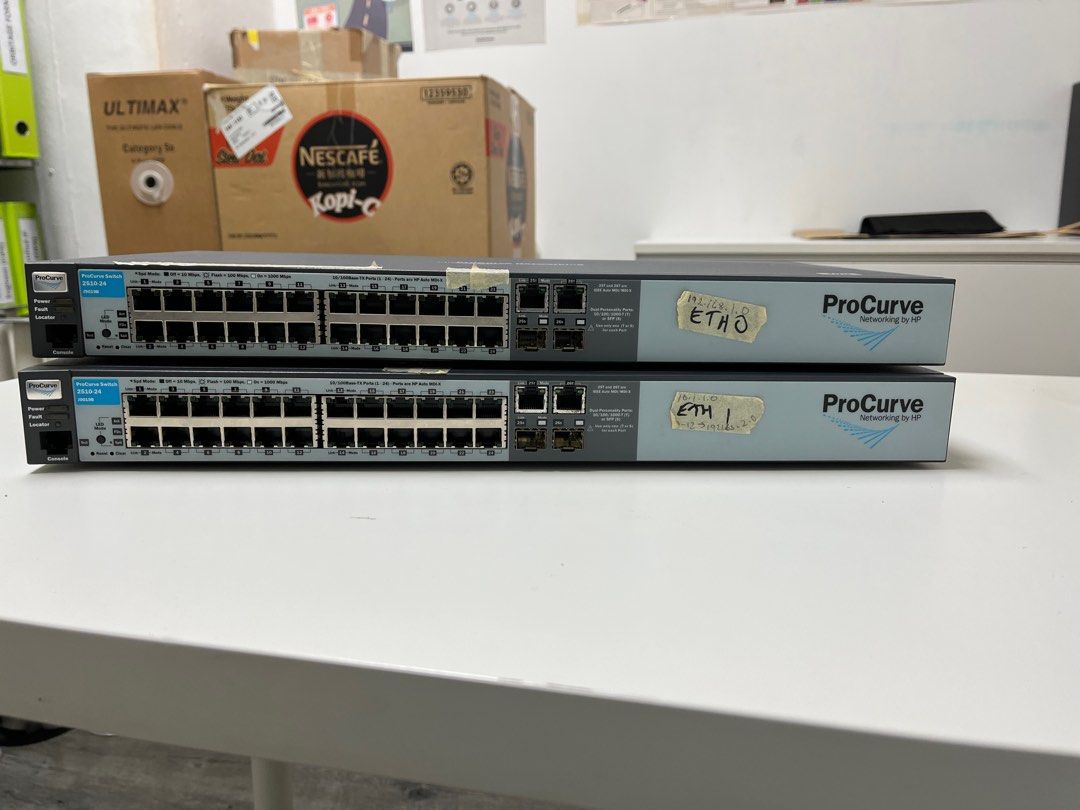 HP ProCurve Switch 2510-24 | used, Computers & Tech, Parts ...