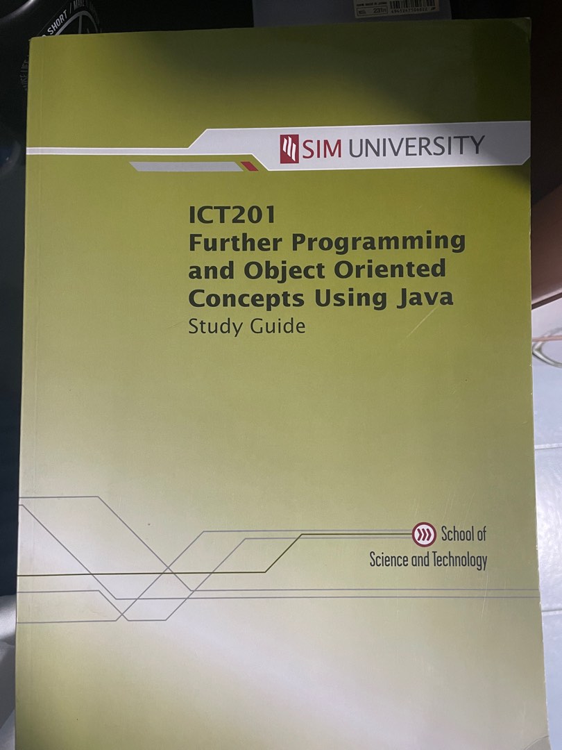 Ict201 Further Programming And Object Oriented Concepts Using Java Hobbies And Toys Books