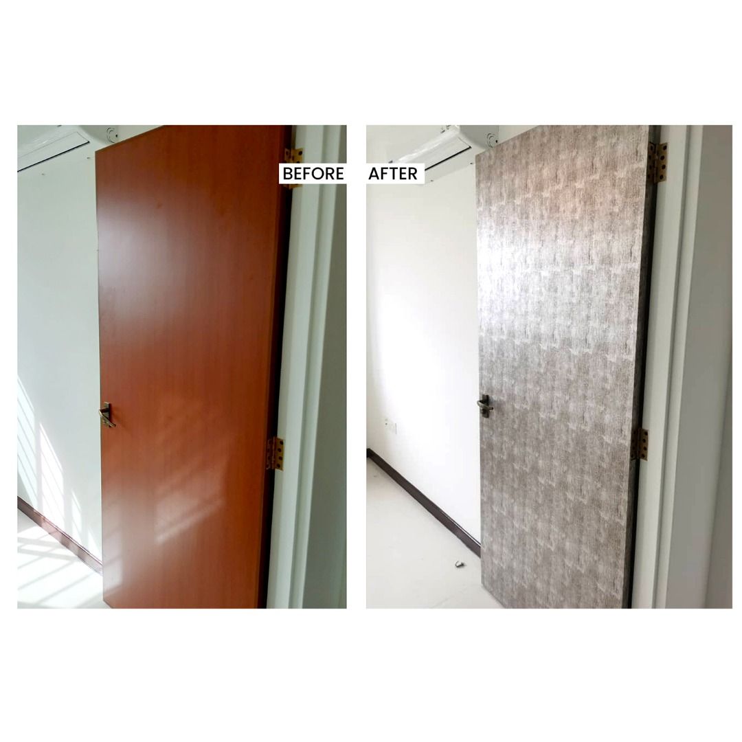 INFEEL KOREA Door Laminate Wrapping / Front Door Laminate / Toilet Door ...