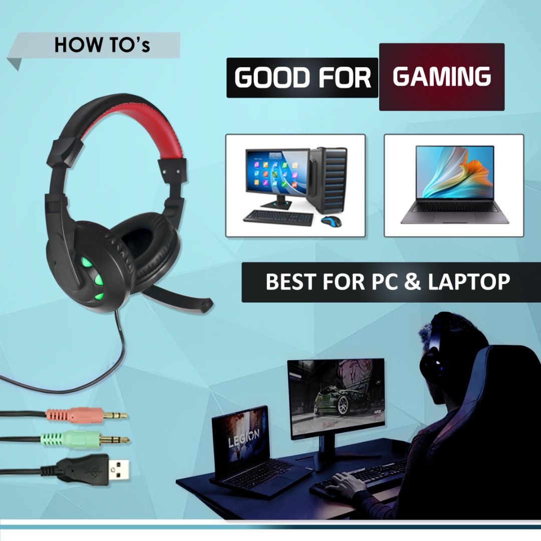 INPLAY S300 GAMING HEADSET RGB with MICROPHONE and SOFT EAR MUFF, 1.5 ...