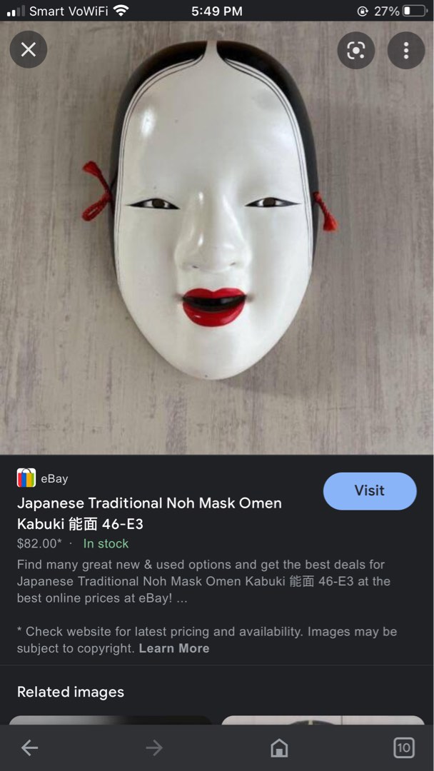 Japanese traditional mask, Hobbies & Toys, Stationary & Craft ...