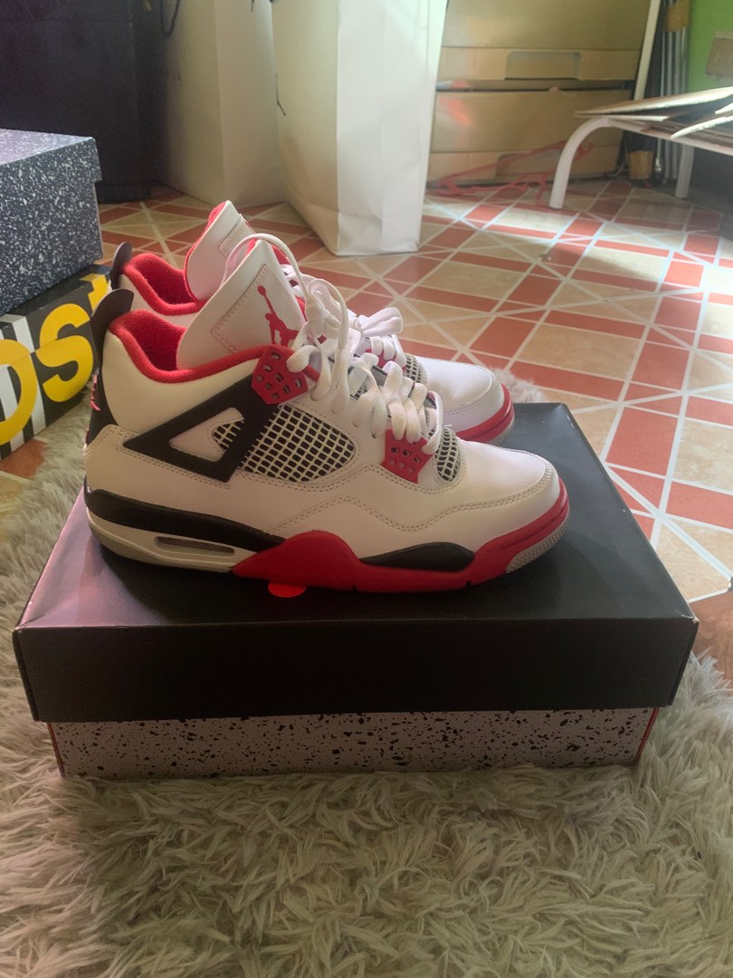 Jordan 4 fire red, Men's Fashion, Footwear, Sneakers on Carousell