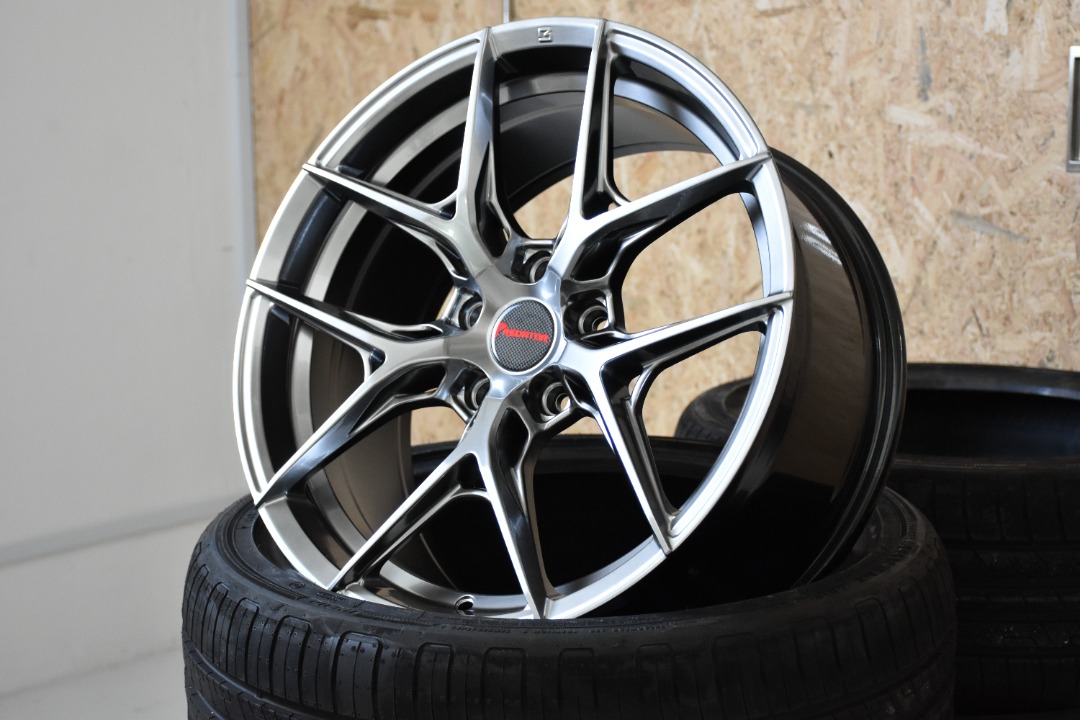 JRD 18 Inch Predator Rims Flow Form Rims in Hyper Chrome Black, Car ...