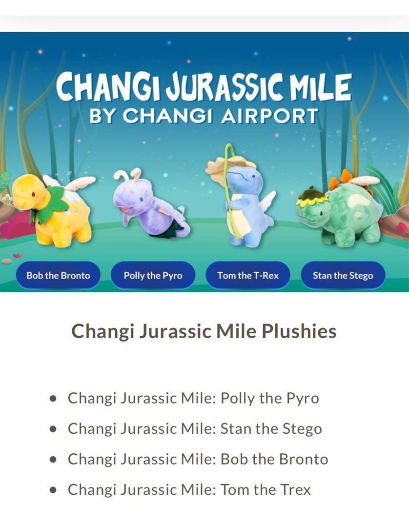 Jurassic Mile Dino Plushies 4pcs, Hobbies & Toys, Toys & Games on Carousell