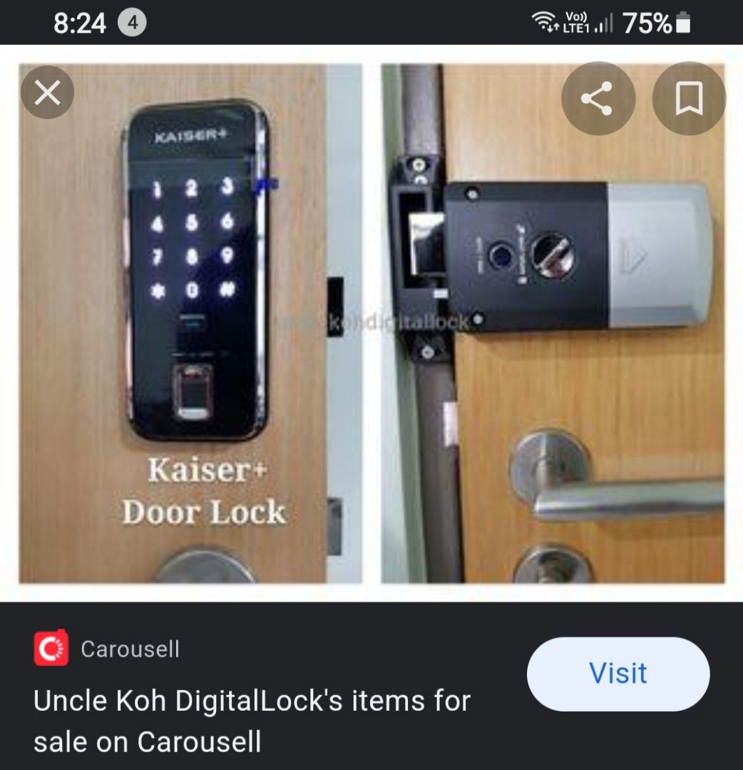 Kaiser Plus door lock, Furniture & Home Living, Security & Locks, Locks ...