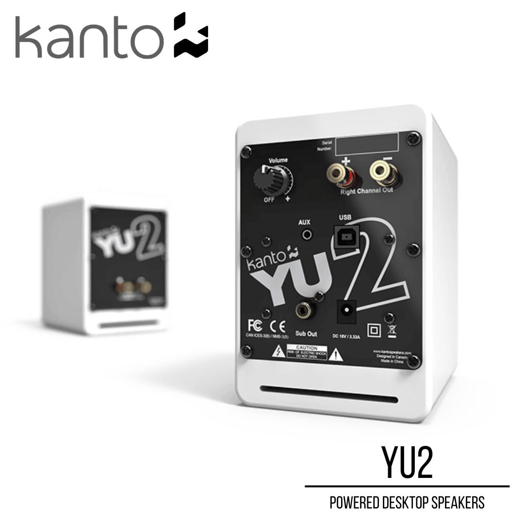 Kanto YU2 Powered Desktop Speakers - Pair (Black/White), Audio, Soundbars, Speakers & Amplifiers ...