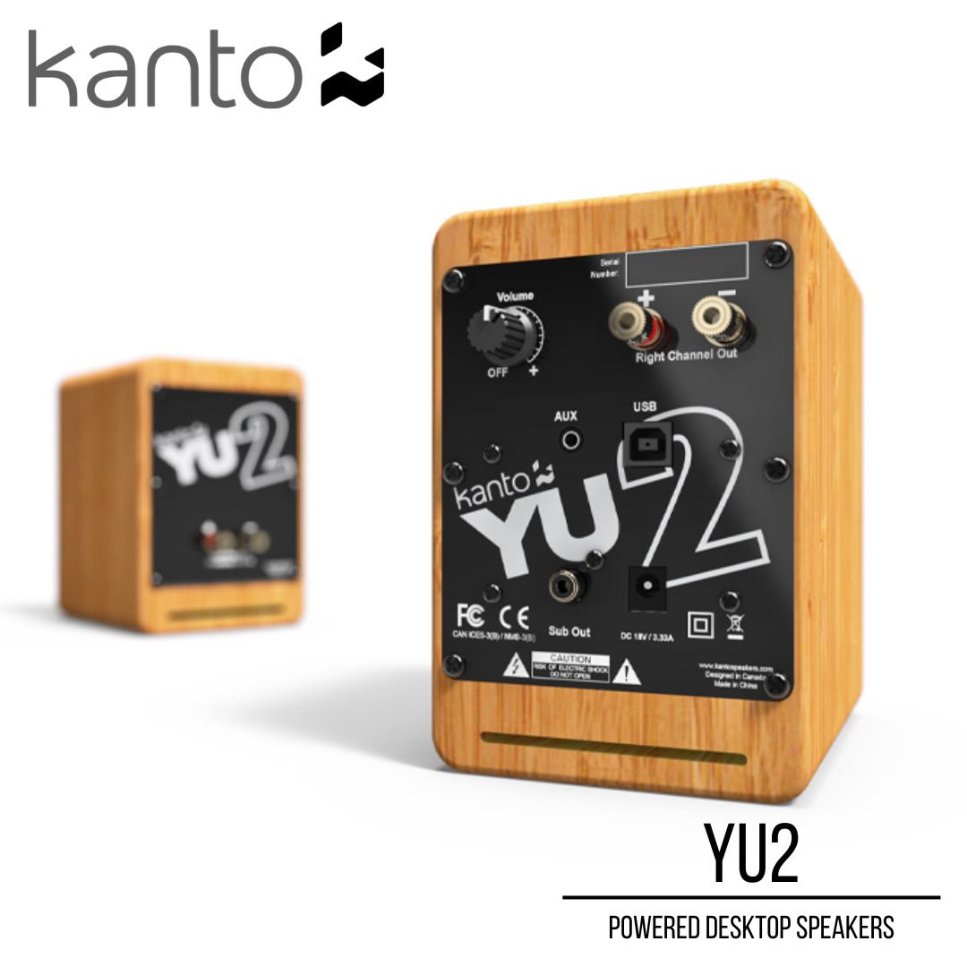 Kanto YU2 Powered Desktop Speakers - Pair (Bamboo/Walnut), Audio ...