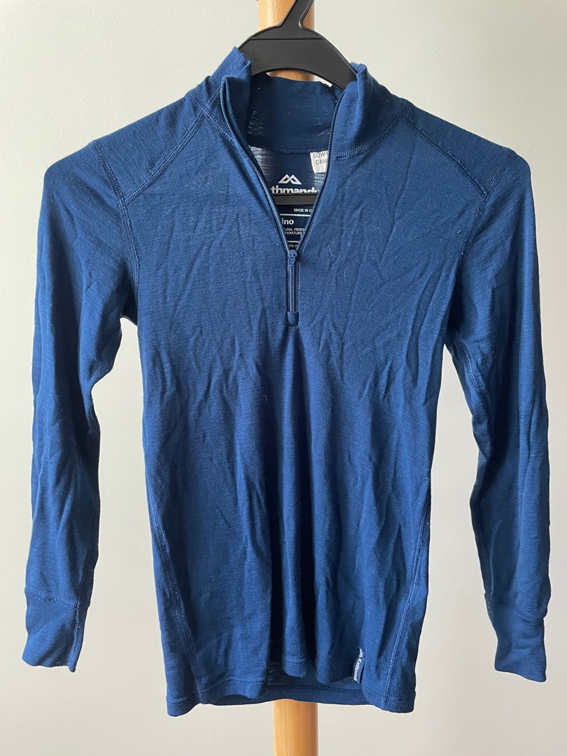 Kids Kathmandu Merino Wool Winter Thermal 1/4 zip top Kids Size L ...