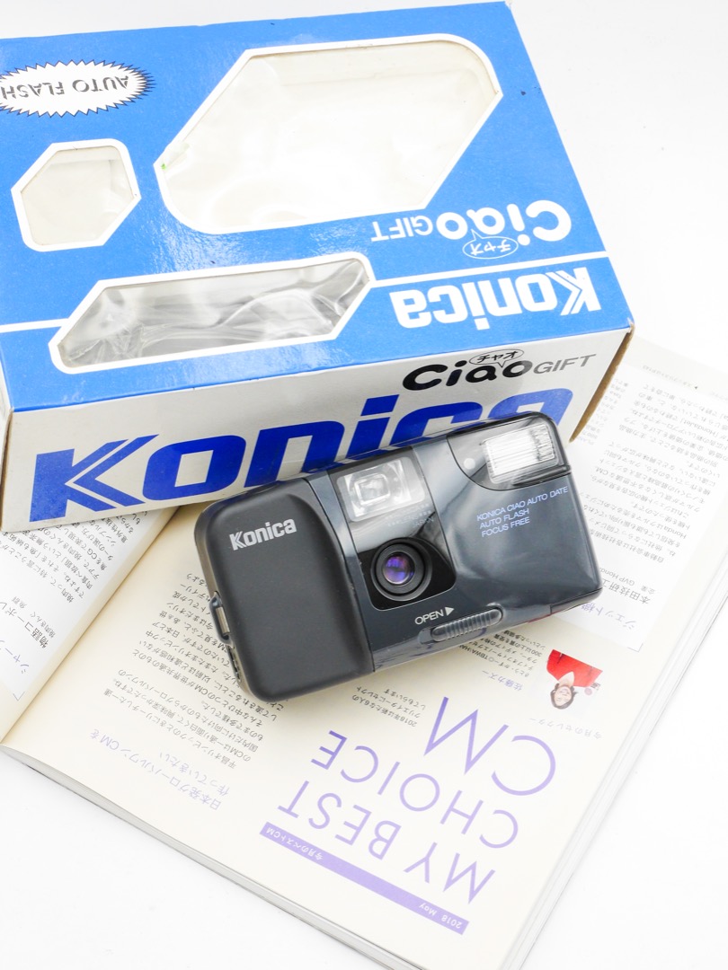 Konica Ciao 35mm Film Compact Camera Full Box Set, Photography, Cameras on Carousell
