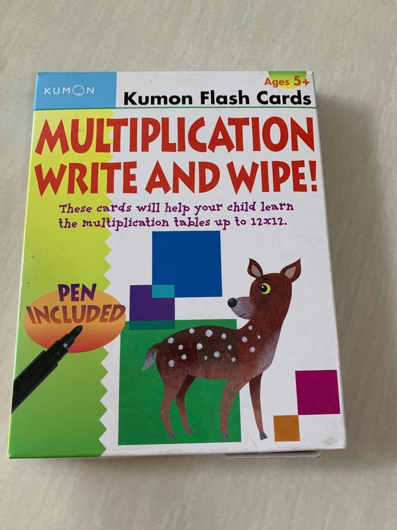Kumon multiplication flash cards, Hobbies & Toys, Books & Magazines ...