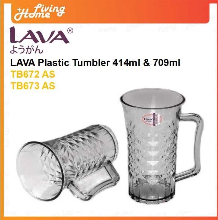 Lava Plastic Mug Tumbler Cup Glass/ Plastik Cawan Gelas Tahan Panas 14 ...