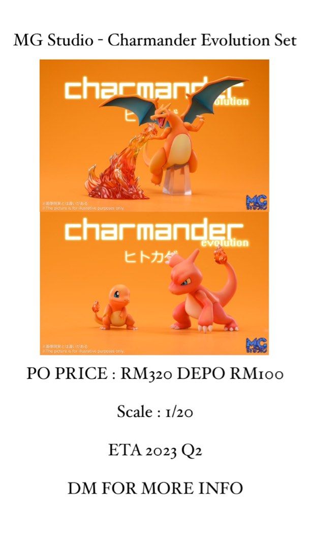 MG Studio - Charmander Evolution Set, Hobbies & Toys, Toys & Games on ...