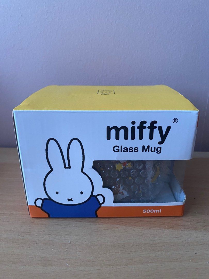 Miffy Glass Cup - Sky (From official store), Furniture & Home Living ...