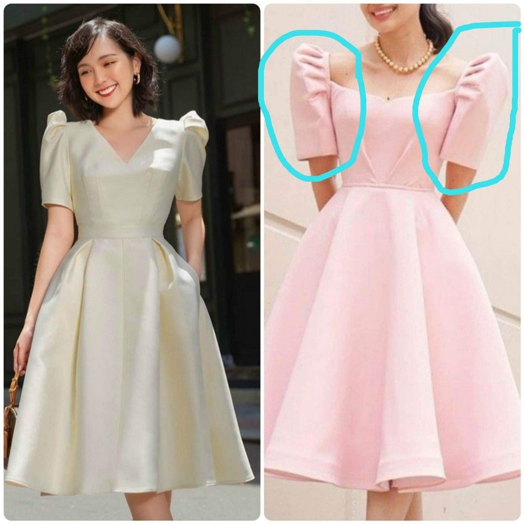Modern Filipiniana Puff Sleeve Formal Dress, Women's Graduation Dresses ...