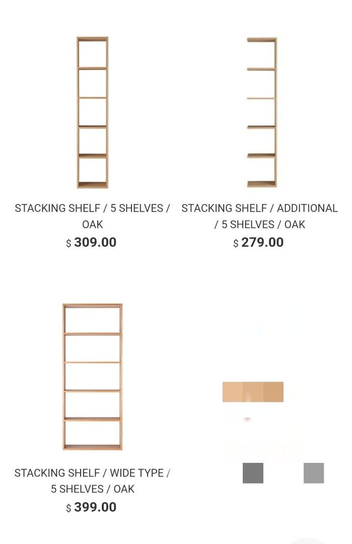 Muji Stacking Shelves 无印良品实木储物架, Furniture & Home Living, Furniture ...