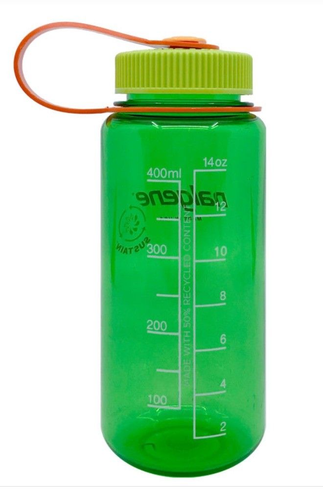 Nalgene 470 ml (16oz) Wide Mouth Water Bottle Green Melon Ball Color ...