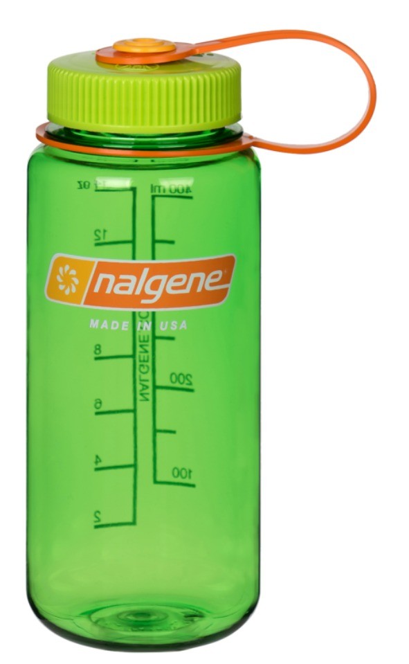 Nalgene 470 ml (16oz) Wide Mouth Water Bottle Green Melon Ball Color ...