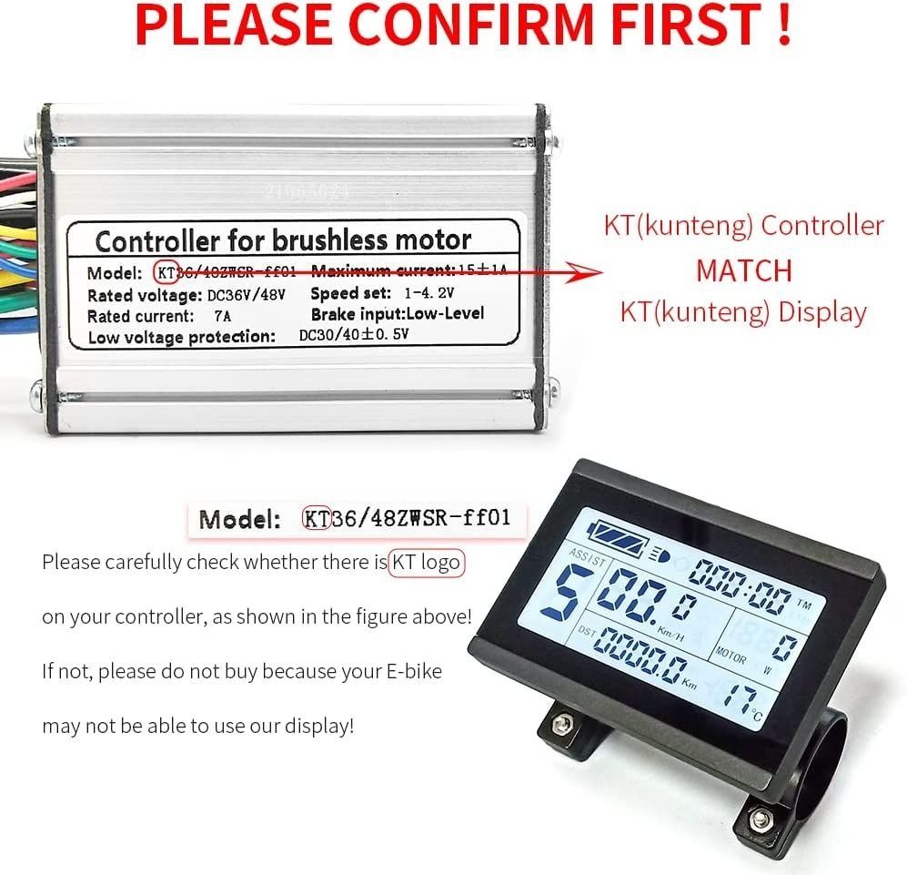 New Arrival! Ebike LCD Display Meter KT-LCD3 24V 36V 48V 52V Electric ...