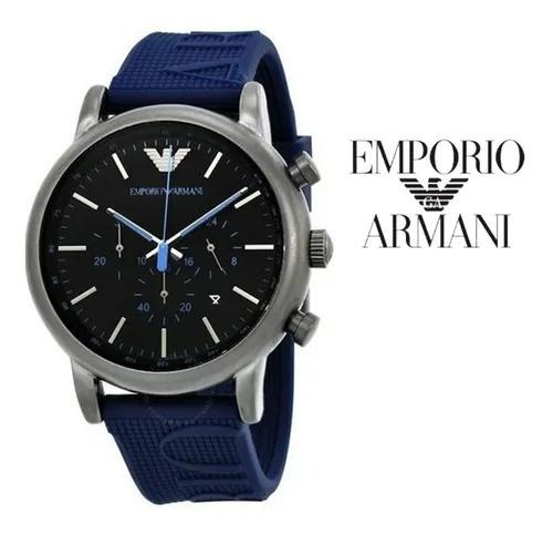 New Emporio Armani Luigi Chronograph Black Dial Men's Watch (AR11023 ...