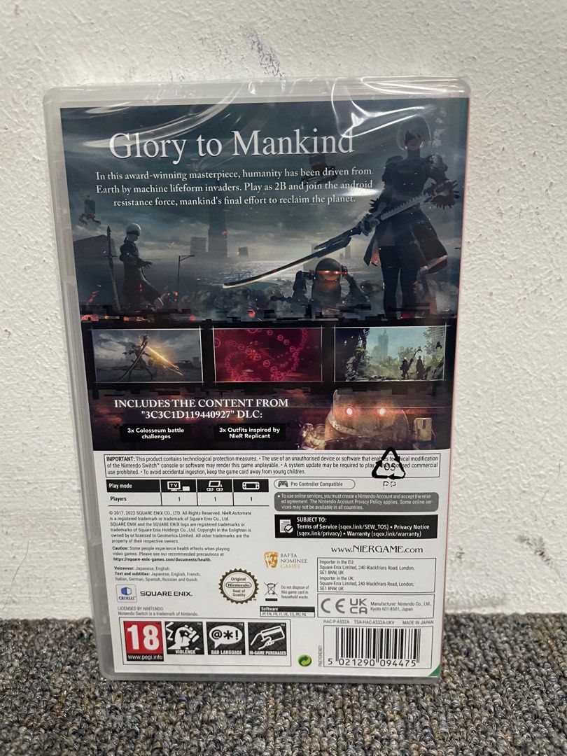 Nintendo Switch Nier Automata The End of Yorha Edition, Video Gaming ...