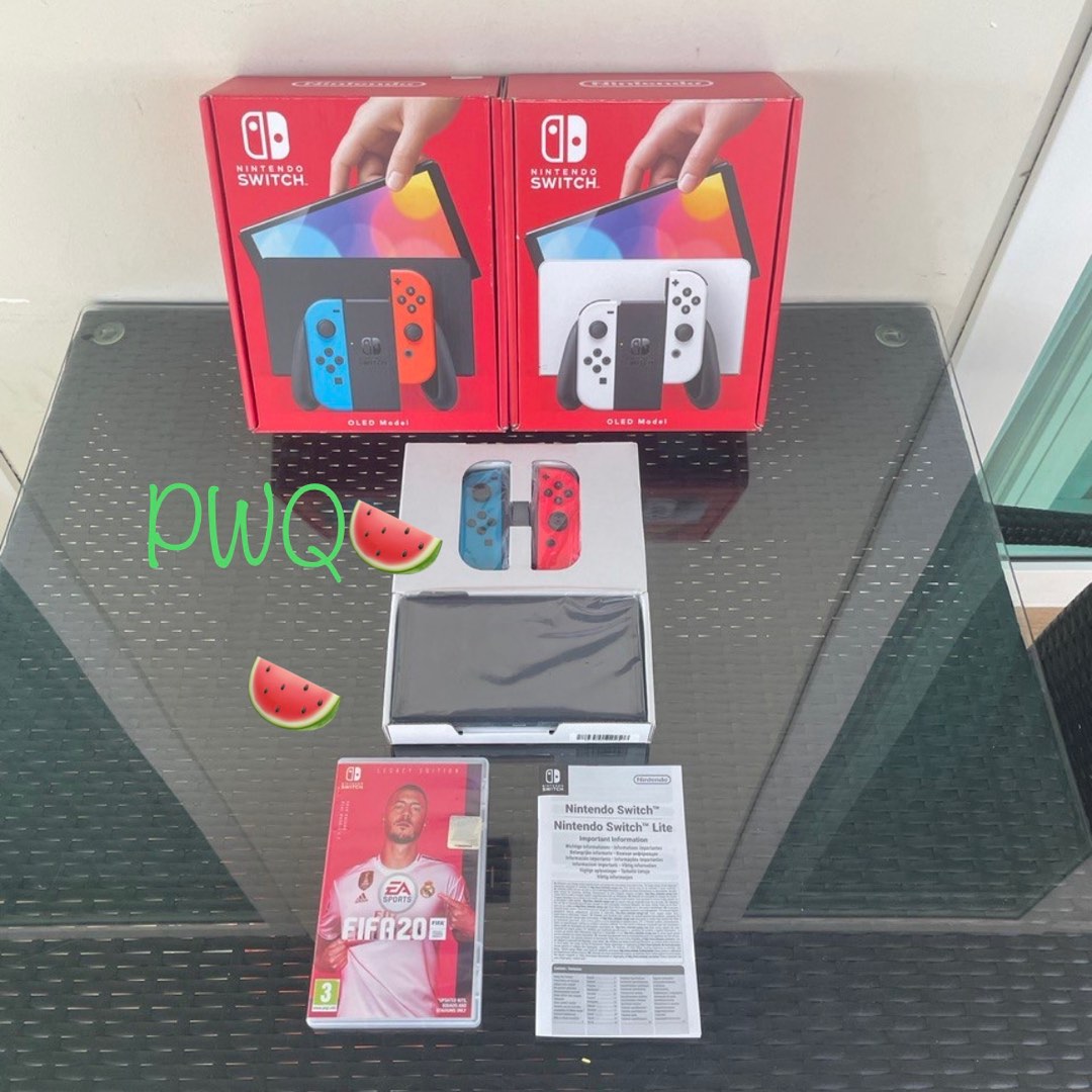 Nintendo Switch OLED Local Set White/Neon Console, Video Gaming, Video ...