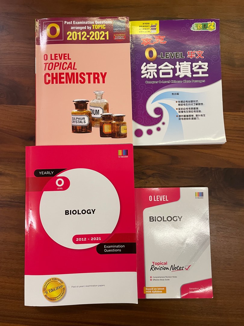 O Level Assessment Books for Biology, Chemistry, Chinese and History ...