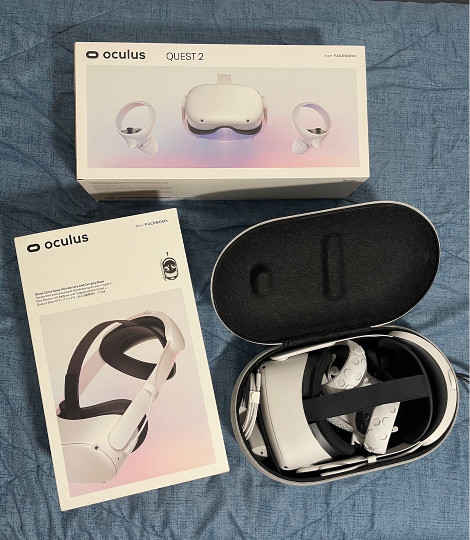 Oculus Quest 2 VR Bundle, Video Gaming, Gaming Accessories, Virtual Reality on Carousell