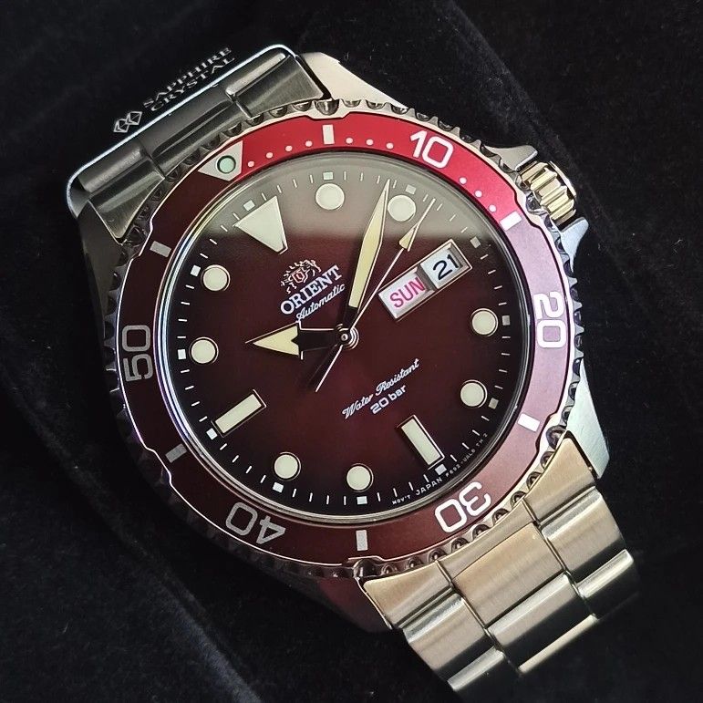 Orient Kamasu / Mako - Root Beer Maroon - Divers Watch, Luxury, Watches ...