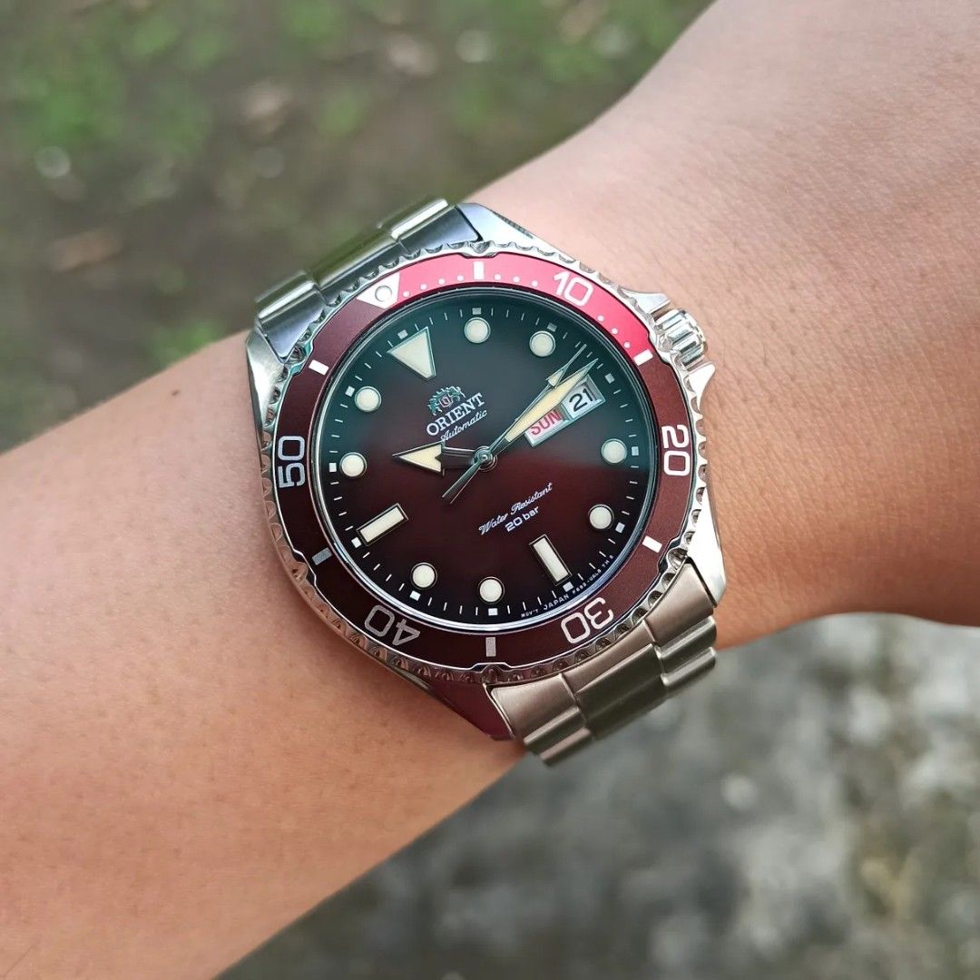 Orient Kamasu / Mako - Root Beer Maroon - Divers Watch, Luxury, Watches ...
