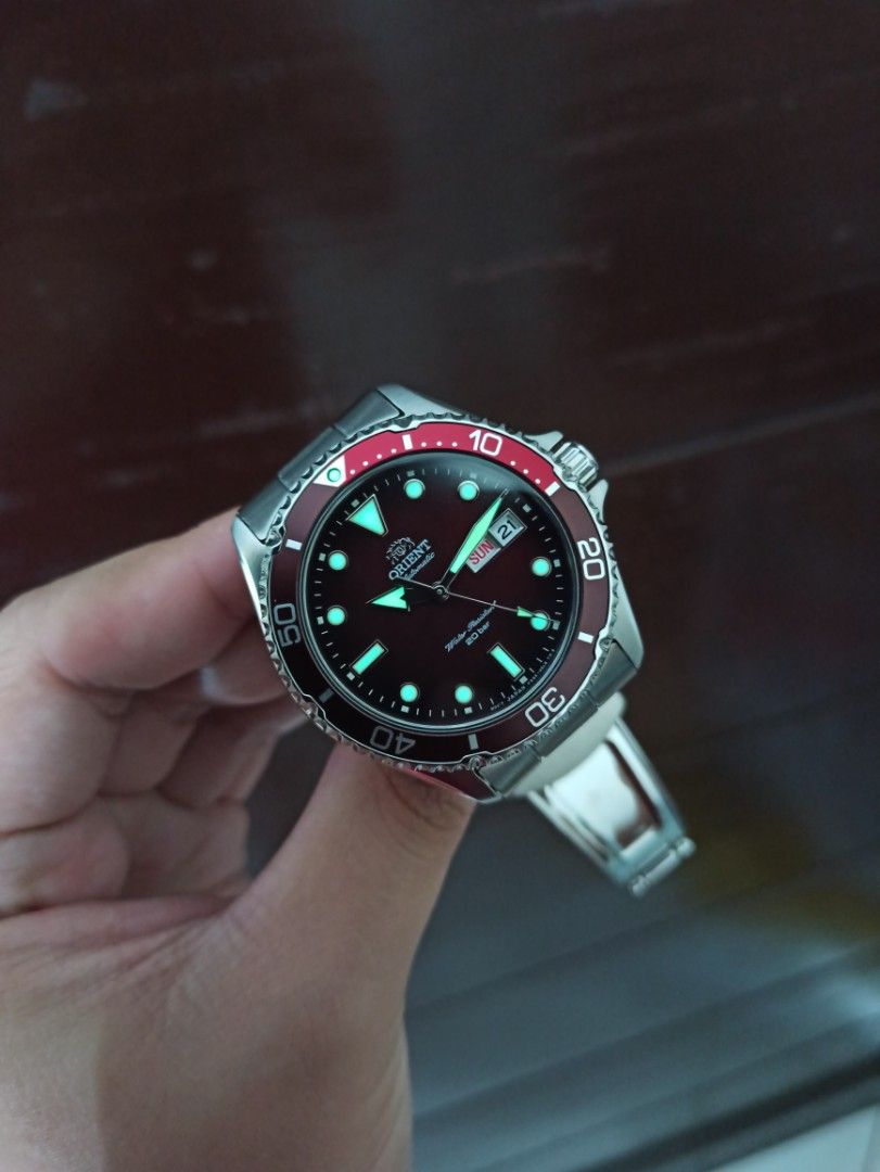 Orient Kamasu / Mako - Root Beer Maroon - Divers Watch, Luxury, Watches ...