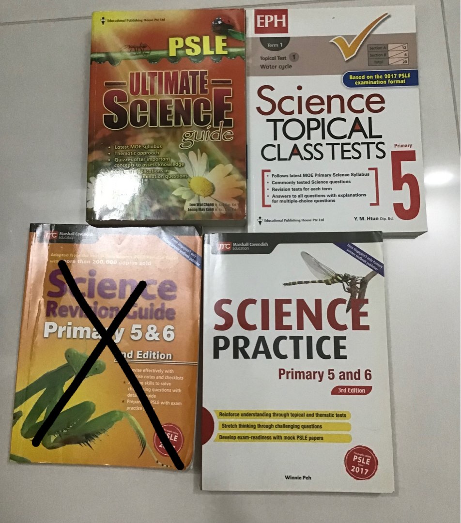 P6 and P5 PSLE assessment books for science, Hobbies & Toys, Books ...
