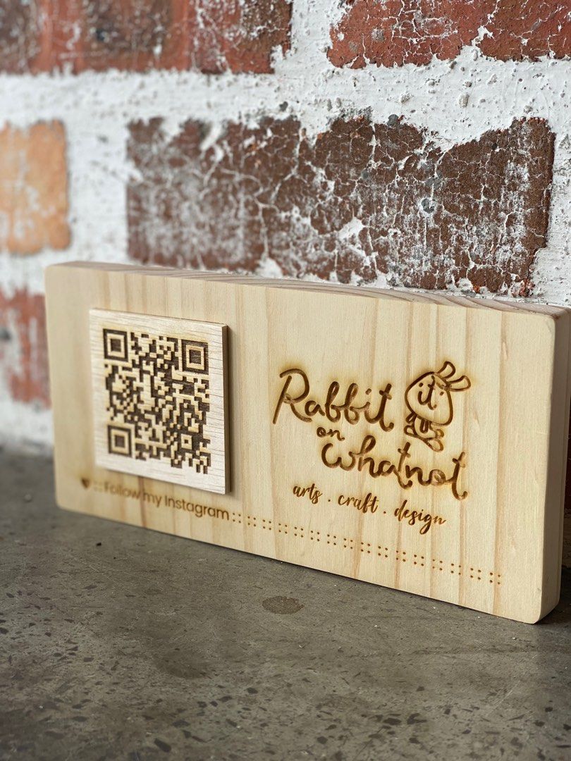 Engraving Paylah/PayNow QR code plaque (Customizable), Furniture & Home ...