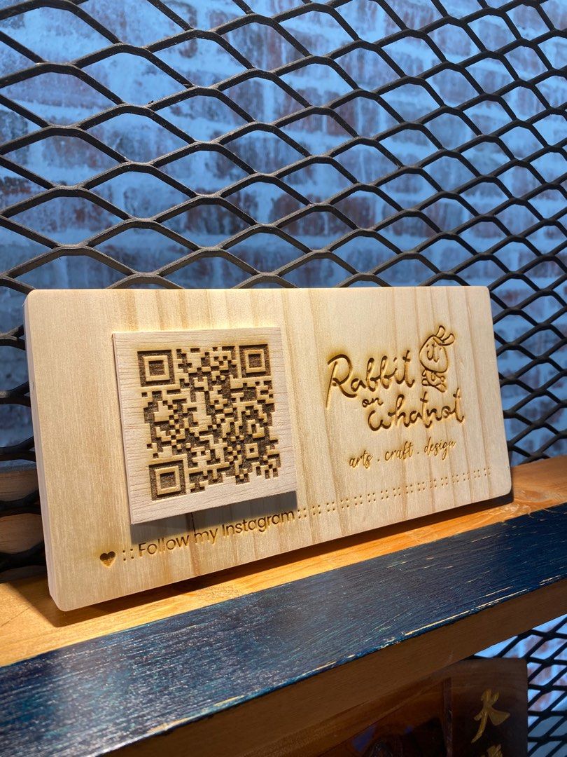 Engraving Paylah/PayNow QR code plaque (Customizable), Furniture & Home ...