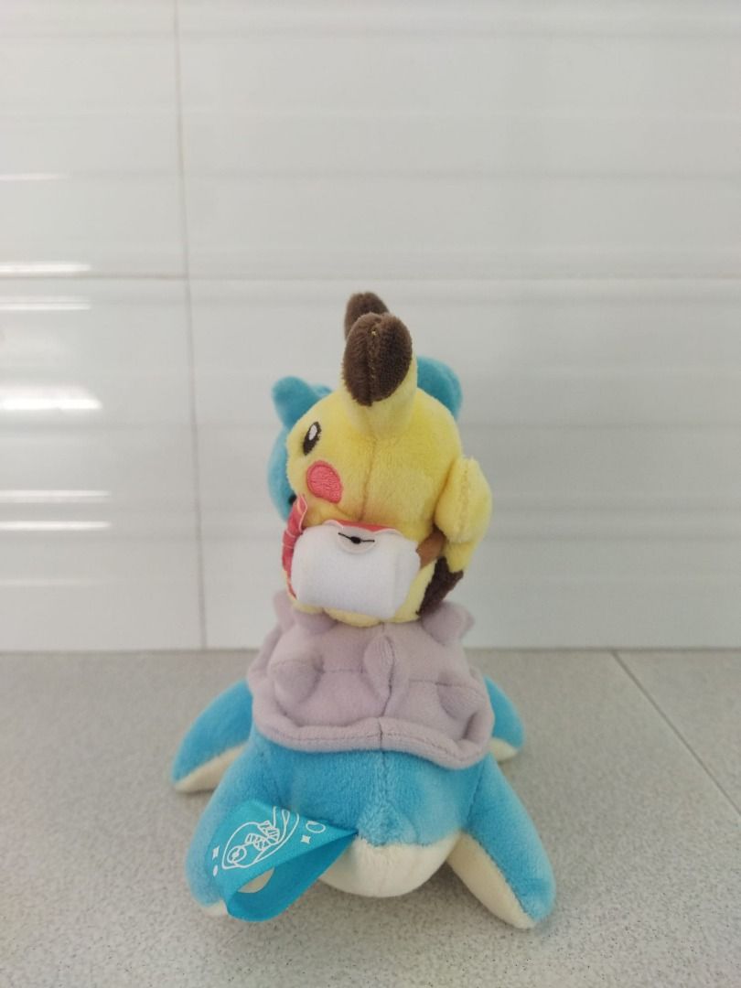 Pikachu riding Lapras, Pokemon Plush Toy Charm, Hobbies & Toys, Toys ...
