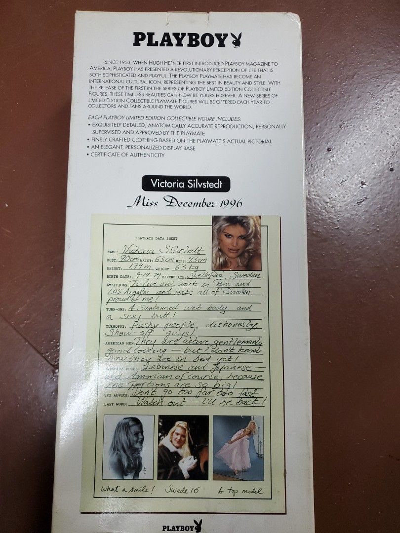 PLAYBOY PLATMATE VICTORIA SILVSTEDT 16 INCH NRFR 1997, 興趣及遊戲, 玩具 & 遊戲類 ...