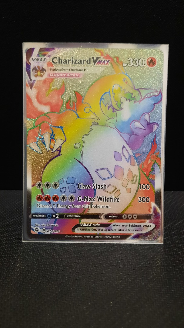 Pokemon VMAX Rainbow - Charizard 074/073, Hobbies & Toys, Toys & Games ...
