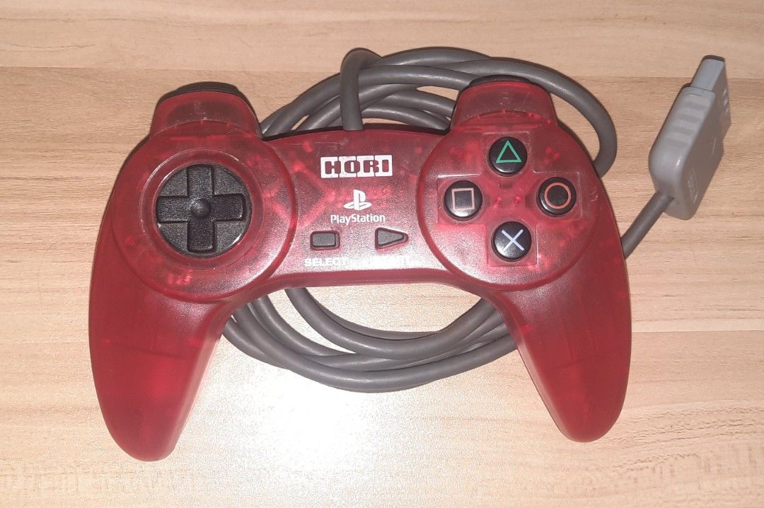 PS1 Hori Pad controller (red), Video Gaming, Video Game Consoles ...